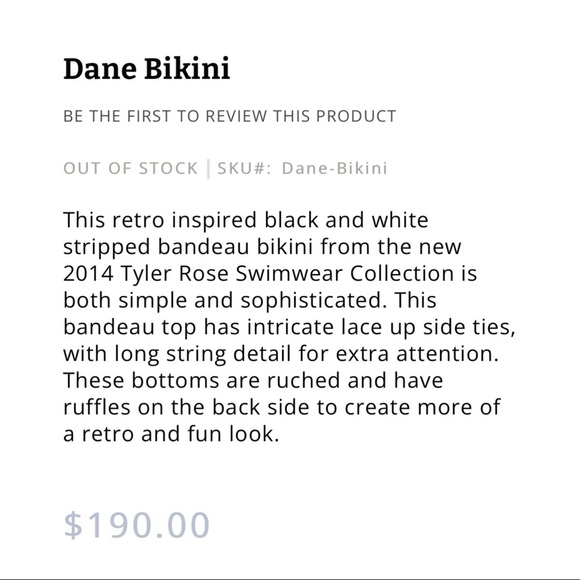 Tyler Rose Swimwear | Swim | Tyler Rose Dane Bandeau Bikini Set | Poshmark